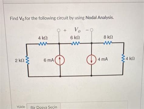 solved find v0 for the following circuit by using nodal