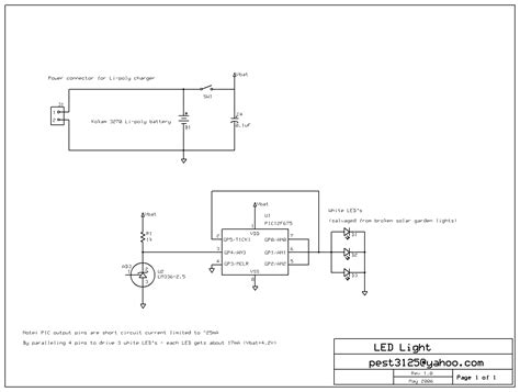Schematic Only 4 Electronic Components Plus 3 White LED S Are Needed