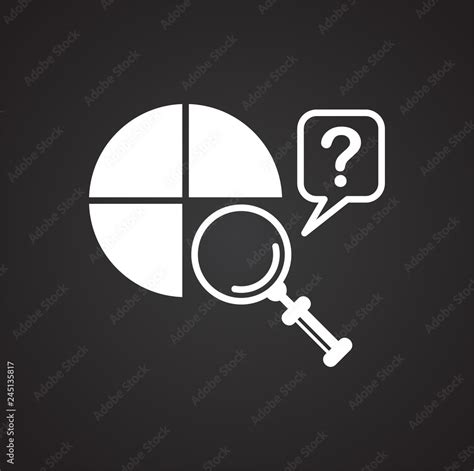 Data Analysys Icon On Black Background For Graphic And Web Design
