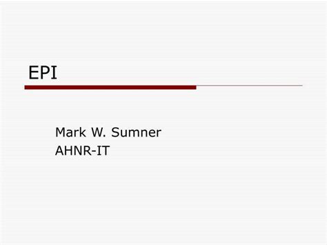 PPT EPI PowerPoint Presentation Free Download ID 3504249