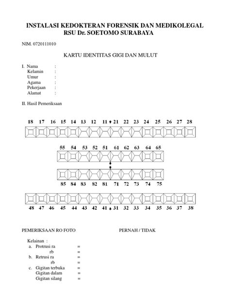 Form Odontogram Pdf