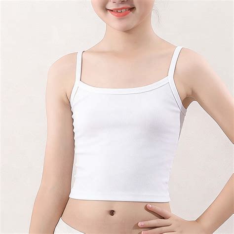 Bltiby Girls Cami Tank Tops With Lined Training Bra Sleeveless