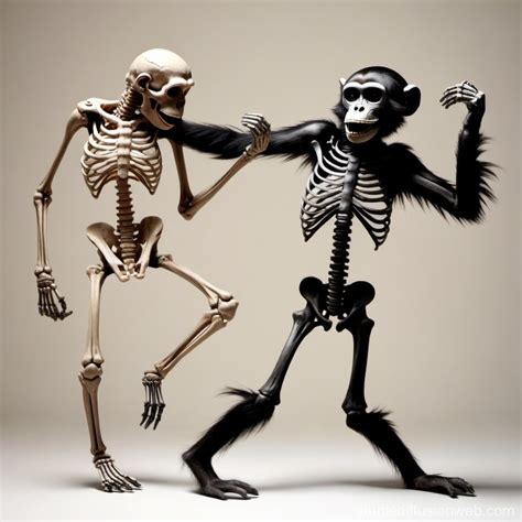 Monkeys Dance With Skeleton Stable Diffusion Online