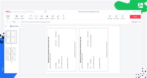 Progressive Fillable Free Blank Insurance Card Template Free