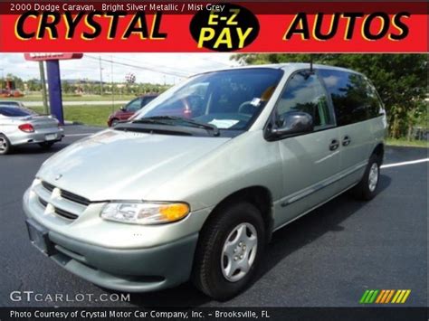Bright Silver Metallic 2000 Dodge Caravan Mist Grey Interior