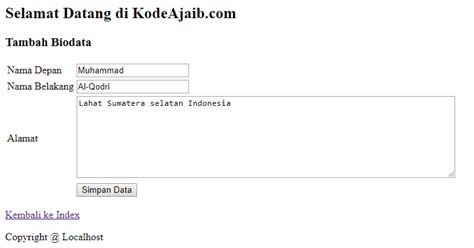 Belajar Php Mysqli 4 Menambahkan Insert Data Ke Database Kode Ajaib