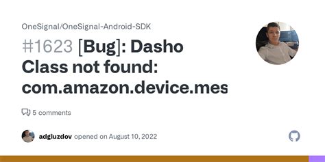 [bug] dasho class not found com amazon device messaging