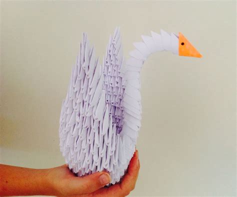 3d Origami Diamond Swan Diagram Animaux En Origami