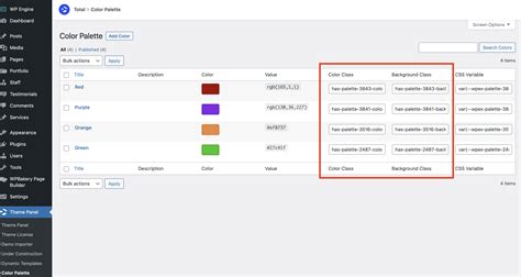 Using Color Palette Colors For Wpbakery Sections Rows And Columns Total Docs