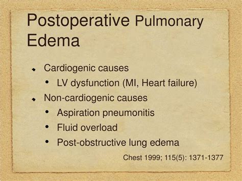 Ppt Postoperative Pulmonary Edema Powerpoint Presentation Free