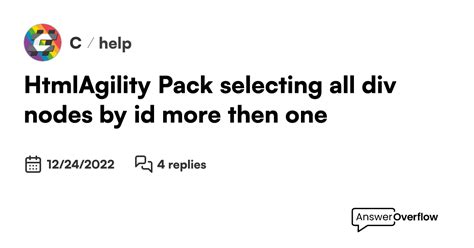 Htmlagility Pack Selecting All Div Nodes By Id More Then One C