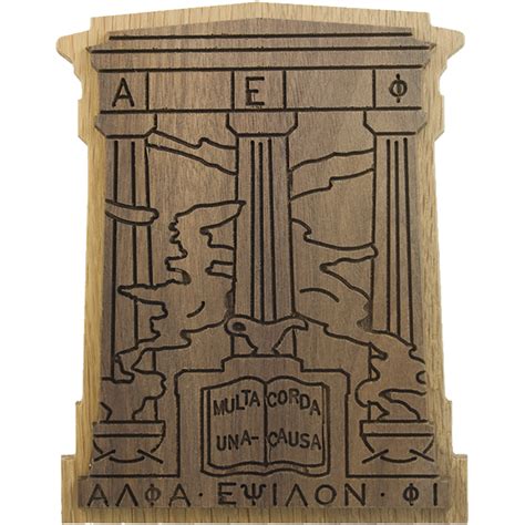 Alpha Epsilon Phi Carved Background Sorority Crest