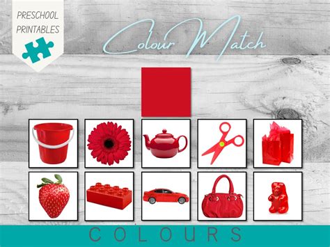 Colour Sorting Activity 11 Colours Matching Colours 121 Cards 7 5 X 7 5 Cm Etsy