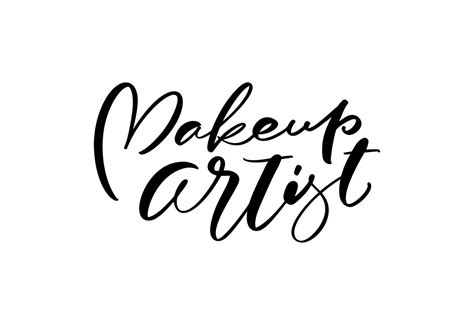 Calligraphy Lettering Text Make Up Artist Logo Modern Design Vector