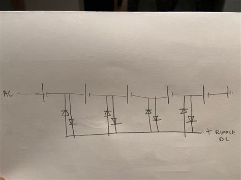 How Can I Use An Ac Capacitance Voltage Divider Through Diodes To Charge A Dc Capacitor