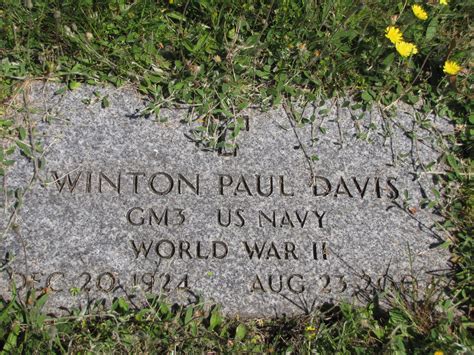 Winton Paul “winnie” Davis 1924 2004 Find A Grave Memorial