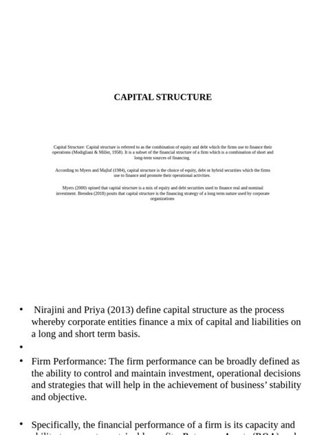 Capital Structure Pdf