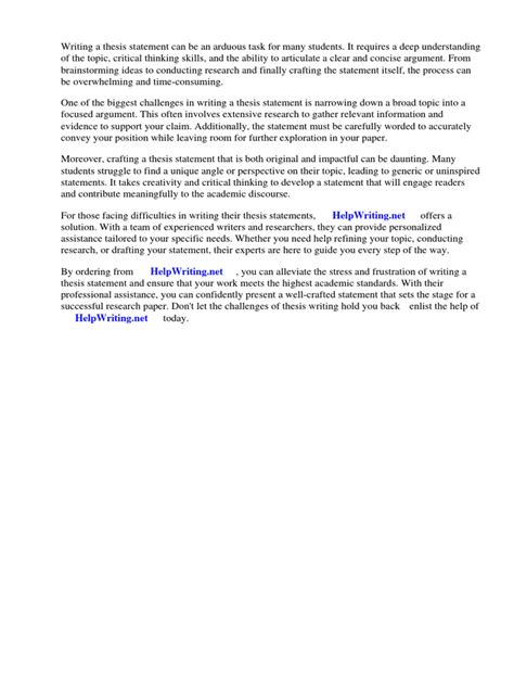 Steps In Writing Thesis Statement Pdf Essays Thesis