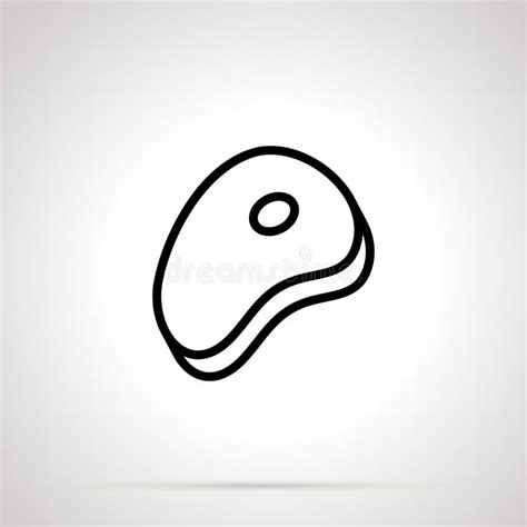 Icono De Carne Simple Icono Aislado De Carne De Pierna Ilustración Del
