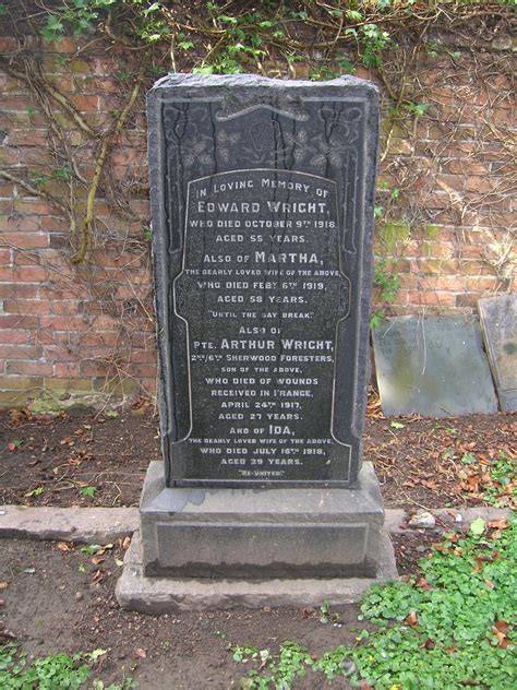 Arthur Wright Roll Of Honour Nottinghamshire County Council