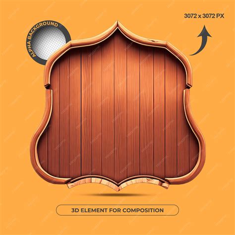 Premium Psd High Quality Wooden Text Base 3d Element For Composition