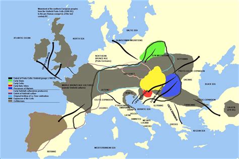 Celtic Map Of Peoples Celtic Map European History