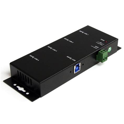 StarTech Com 4 Port Industrial USB 3 0 Hub With ESD Protection Transparent