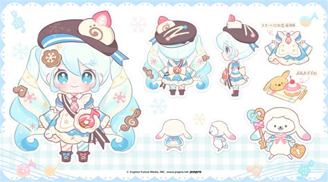 Hatsune Miku Yuki Miku Rabbit Yukine And Yuki Miku Vocaloid Drawn