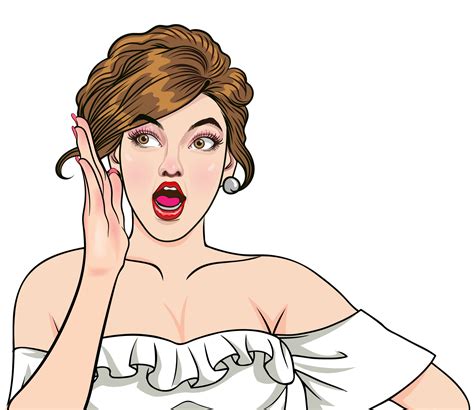 The Sexy Young Woman Glanced To The Side Covered Her Mouth With Her