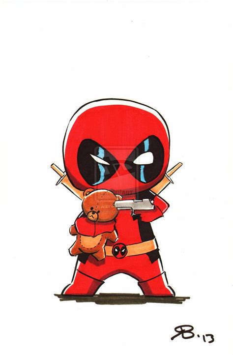 Chibi Deadpool2 By Rickbas On Deviantart Chibi Sevimli Karikatür