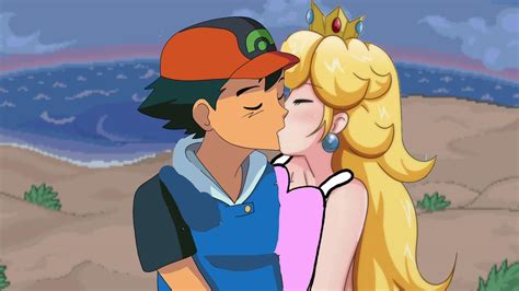 Ash Ketchum X Princess Peach By Samuelsena15 On Deviantart