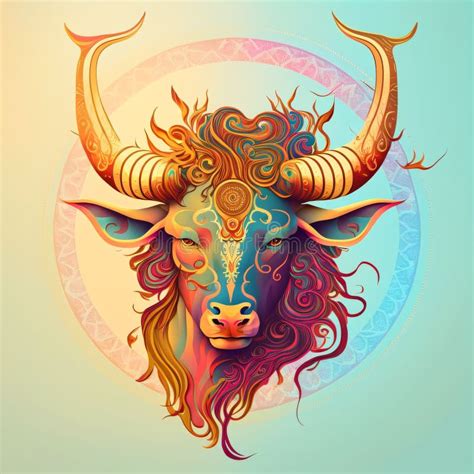 Vector Illustration Of Zodiac Sign Ox Horoscope Symbol Stock