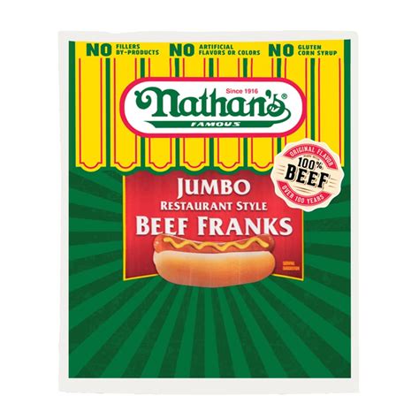 Nathans® Famous Jumbo Restaurant Style Beef Franks 12 Oz Frys Food