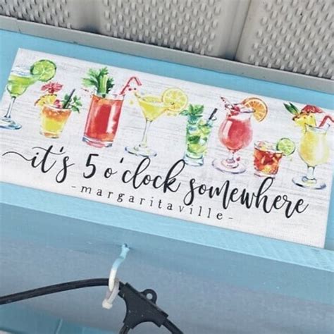 5 Oclock Somewhere Sign Etsy