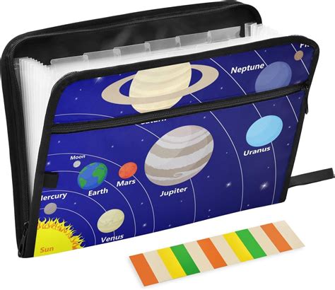 Solar System Planets Expanding File Folder For Documents A4 Letter Size