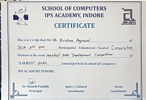 krishna agrawal on linkedin aavriti2024 ipsaindore perseverance