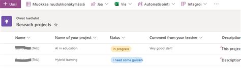 M365 Lists Track Information And Organise Work Digital Toolkit Tampere Universities