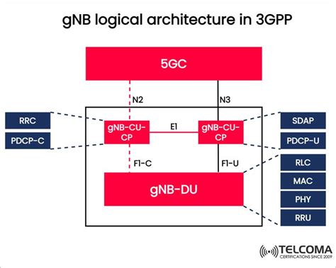 gnb logical architecture in 3gpp