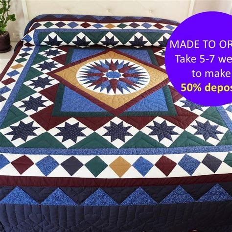 Mariners Compass Quilt Pattern Etsy