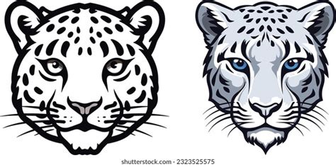 White Snow Leopard Drawings