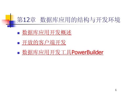 第12章 数据库应用开发 word文档在线阅读与下载 无忧文档