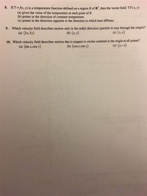 solved 1 the vector field f 1 x has a variable
