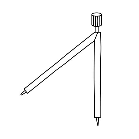 Cute Drawing Compass For School Work Study In University Hand Drawn