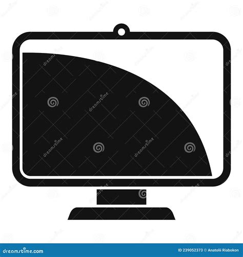 Web Camera Monitor Icon Simple Vector Computer Screen Stock Vector
