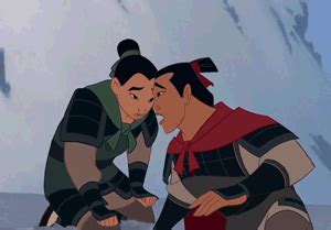 Mulan And Shang Kiss