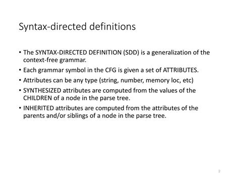 Ppt Syntax Directed Translation Powerpoint Presentation Free