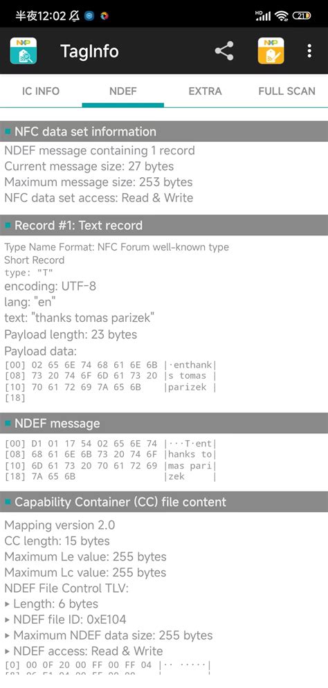 solved pn7160 card emulation can not use taginfo for read ndef and