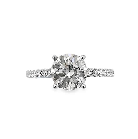 14k Wg 37cttw Dia Engagement Semi Mount W Hidden Halo By Vlora 40 Rnd