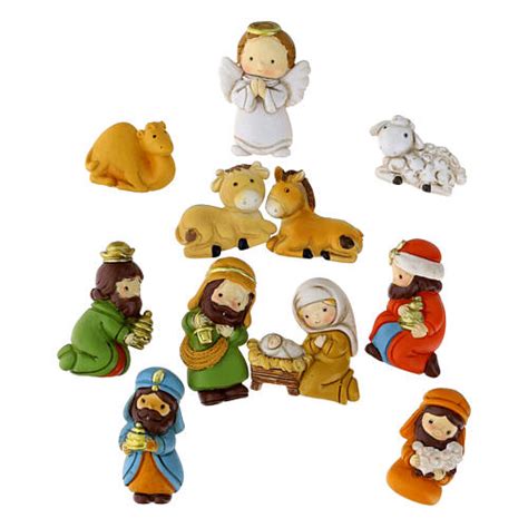 Complete Nativity Set Miniature 11 Figures 5 Cm Online Sales On