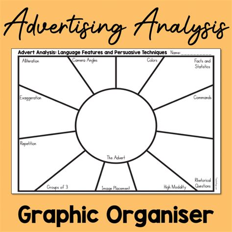 Advertising Analysis Graphic Organiser Teachie Tings Time Saving